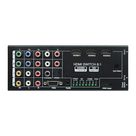 Multi Function Video Audio Switch Box With 8 Inputs To 1 Hdmi Output With Spdif Coaxial