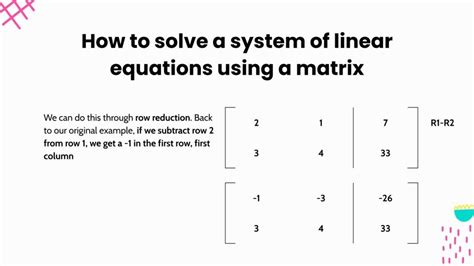 How To Solve A System Of Linear Equations Using A Matrix