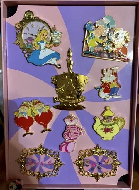 Alice In Wonderland 70th Anniversary Pin Set At Disney Store Japan Disney Pins Blog
