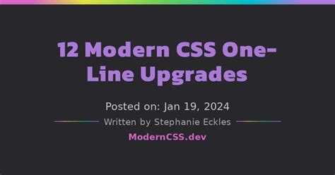 Michaël Vanderheyden On Linkedin 12 Modern Css One Line Upgrades