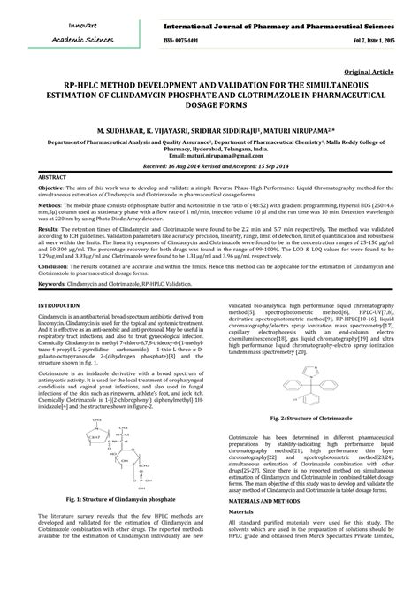 rp hplc method development and validation for the simultaneous