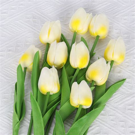 Купить Тюльпаны искусственные цветы из латекса для декора интерьера длина 34 см по выгодной