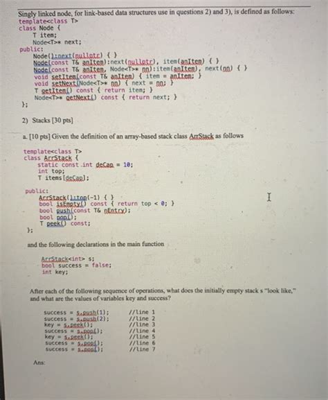Solved Singly Linked Node For Link Based Data Structures
