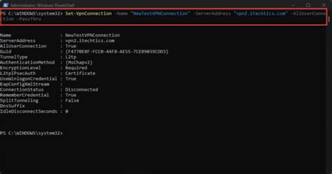 How To Add Manage Vpn Connection In Windows Using Powershell
