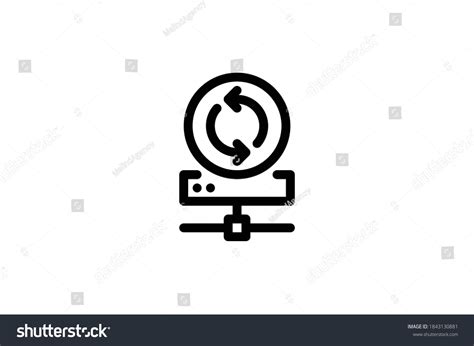 Hosting Outline Icon Restart Server Stock Vector Royalty Free 1843130881 Shutterstock