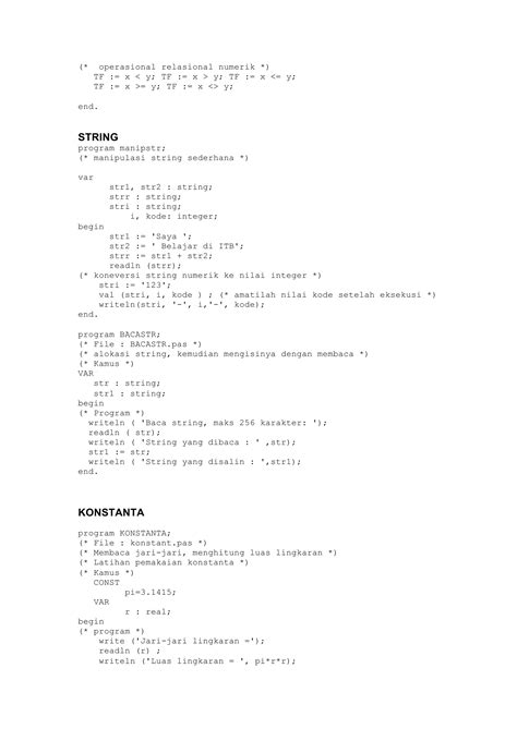 Contoh Program Pascal Pdf
