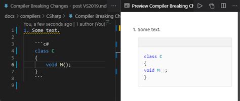 Preview Doesnt Indent Code In Lists Properly · Issue 307 · Microsoftvscode Docs Authoring