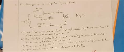 Solved For The Given Circuit In Fig Find Fig A Chegg