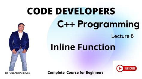 Cprogramming Lecture 8 Concept Of Inline Function I Pallab Banerjee Youtube