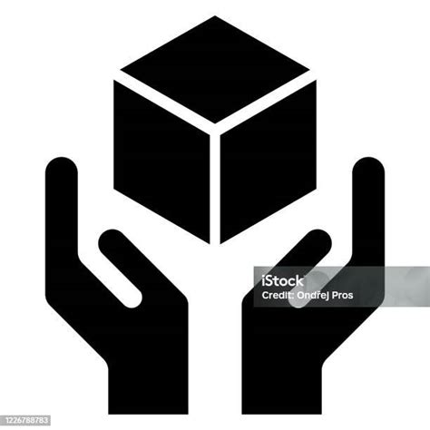 흰색 배경에 격리 된 케어 플랫 아이콘으로 처리합니다 깨지기 쉬운 패키지 기호입니다 레이블 벡터 일러스트레이션 그래픽 사용자 인터페이스에 대한 스톡 벡터 아트 및 기타