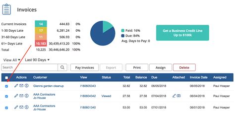 Web Dashboard Print An Invoice As A PDF InvoiceASAP Support