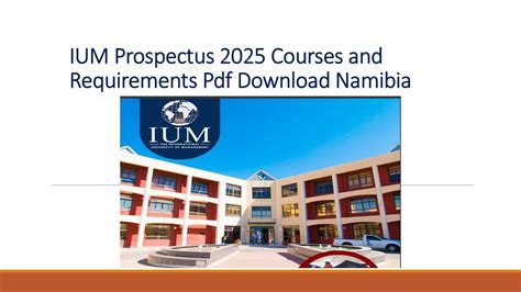 Ium Prospectus 2025 Courses And Requirements Pdf Download Namibia International University Of