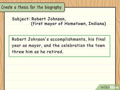 How To Write A Biography Steps With Pictures WikiHow
