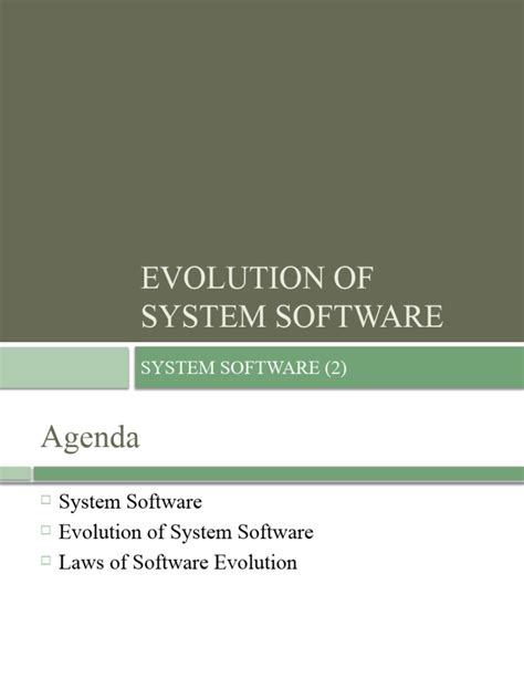 Evolution Pdf Operating System Software