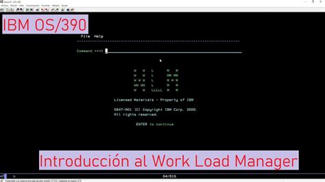 Ibm Os 390 Introducción Y Configuración Inicial Del Work Load Manager Youtube