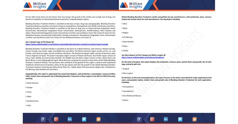 Market New Research Bleeding Disorders Treatment Market Demand Growth Page 2