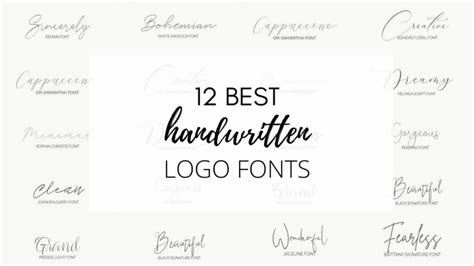 Logo Fonts 12 Best Handwritten Logo Fonts Free Blog Logo Designs