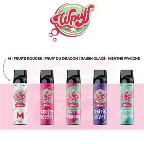 Cartouche Wpuff Pod System Liquideo Saveurs Préremplies Et Rechargeables