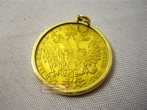 1915 Austrian Franz Joseph I 1 Ducat Coin 986 Pure Gold With Bezel 4