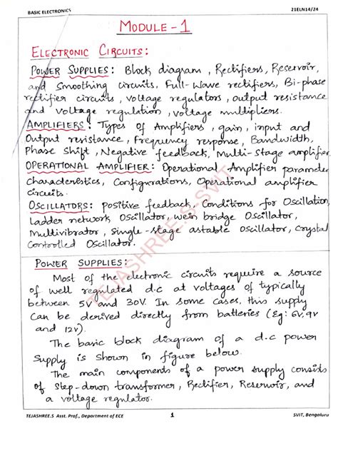 Module 1 Basic Electronics 2021pdfw Pdf