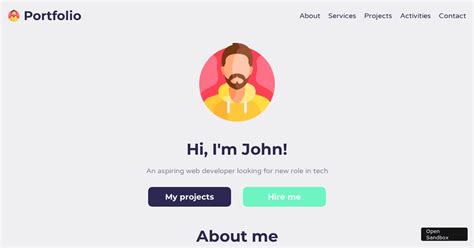 React Portfolio Codesandbox