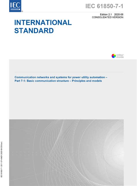 Iec 61850 7 1 2011 Amd1 2020 Csv Consolidated Version Iec Standards Vde Publishing House