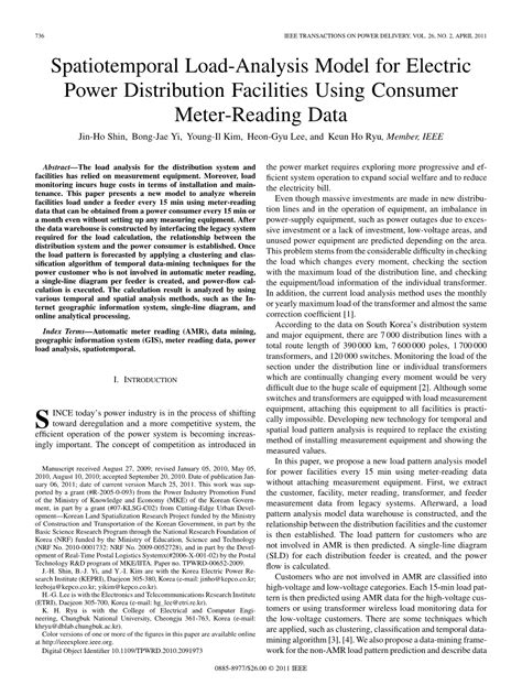Spatiotemporal Load Analysis Model For Electric Power Distribution