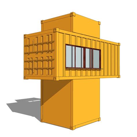 Free Sketchup Container Building Model Downloadallsketchup
