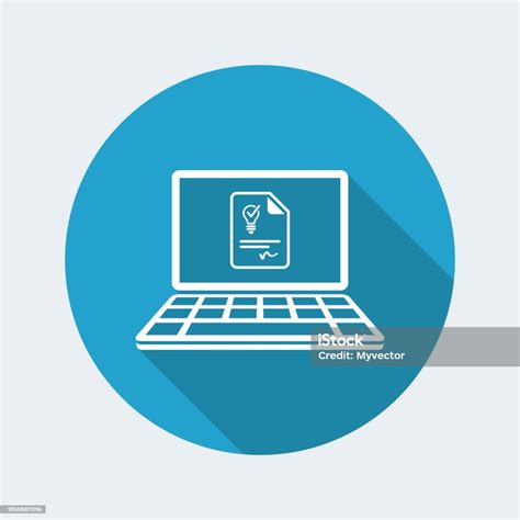 전기 서비스컴퓨터 웹 사이트 또는 응용 프로그램에 대 한 벡터 아이콘에 대 한 디지털 문서 개념에 대한 스톡 벡터 아트 및 기타 이미지 Istock