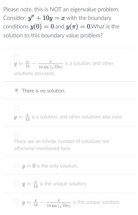 Solved Please Note This Is Not An Eigenvalue Problem