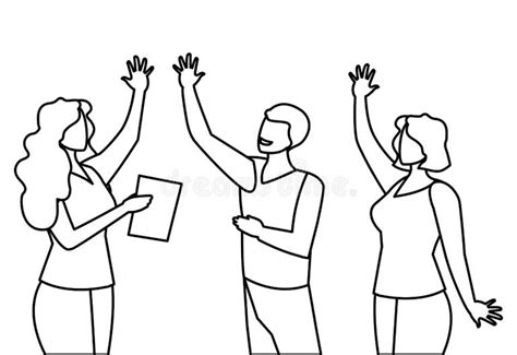 Business People Teamwork Characters Stock Illustration Illustration Of Worker Fashion 147067591