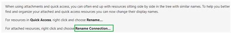 Update Rename Connection To Rename Connection In The