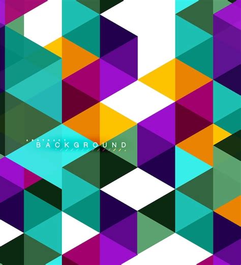 Premium Vector Multicolored Triangles Abstract Background Mosaic Tiles Concept