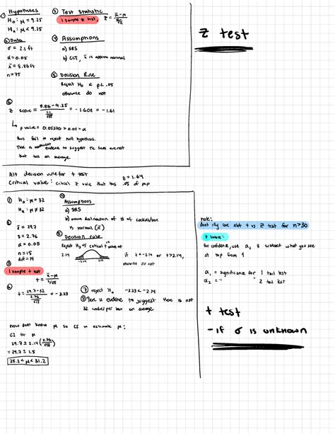 Hypothesis Testing Examples ①mptuses ③ 0 Stauszee M 9 Ha M69