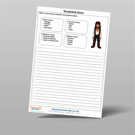 Year 4 Recognising Nouns Application Resource Classroom Secrets