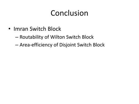 Ppt Fpga Switch Block Design Powerpoint Presentation Free Download