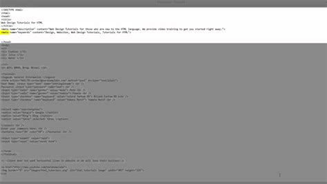 HTML Web Design Tutorials HTML Character Set Lesson YouTube