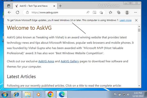 Disable Or Remove Unsupported OS Warning In Chrome And Edge On Windows