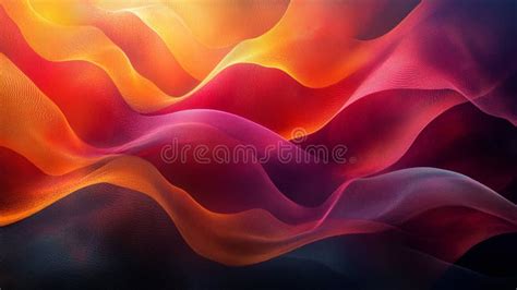 Vibrant Abstract Waves In Warm Colors Create Dynamic Visual Flow Stock