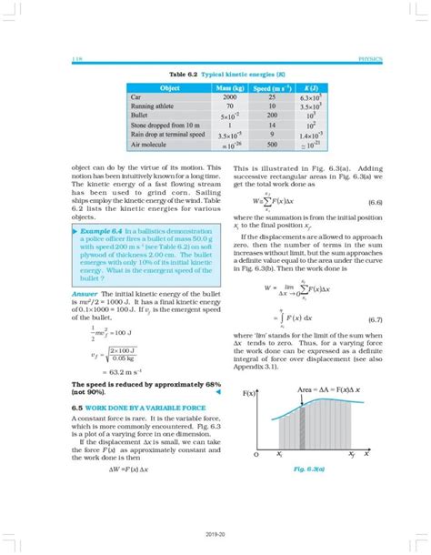 Rbse Book Class 11 Physics Chapter 6 Work Energy And Power Hindi