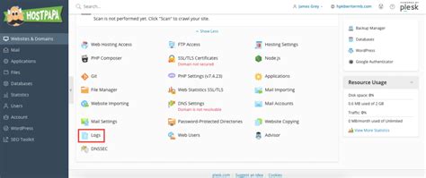Plesk Log Files HostPapa Support
