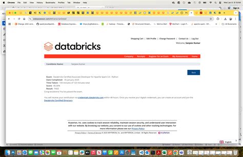 Databricks Certified Associate Developer For Apache Spark 30 • Sanjeev Kumar • Databricks Badges