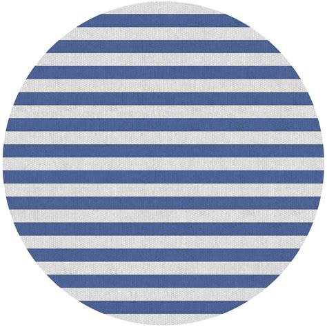 Tapete Redondo Marlene Listrado Azul L Koord