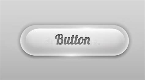 Transparent Rounded Shiny Glass Button UI Element Stock Vector Illustration Of Isolated