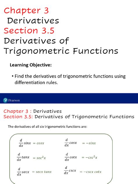 3 5 Derivatives Of Trigonometric Functions Pdf Derivative Arithmetic
