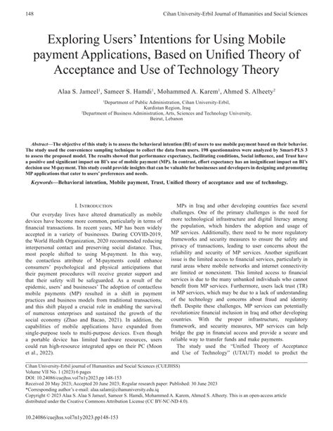 Pdf Exploring Users Intentions For Using Mobile Payment Applications Based On Unified Theory