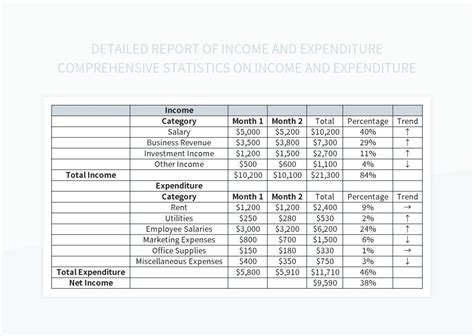 Detailed Report Of Income And Expenditure Comprehensive Statistics On Income And Expenditure