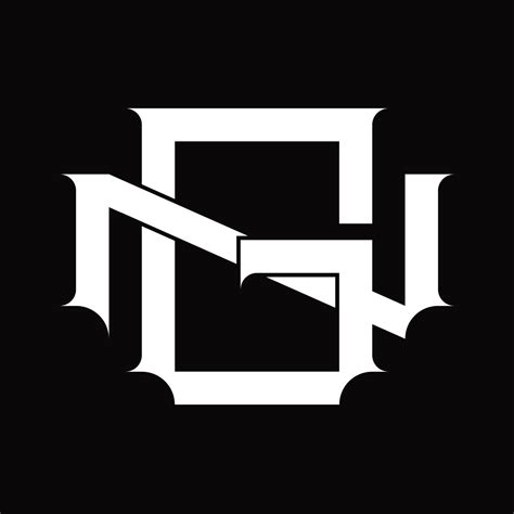 Ng Logo Monogram With Vintage Overlapping Linked Style Design Template