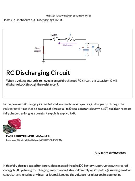 Rc Discharging Circuit Tutorial And Rc Time Constant Pdf