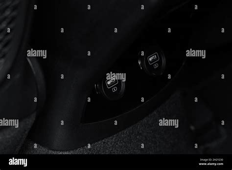 Opened Car USB Port In The Car For Connecting Device Power Output Of Usb Charger Close Up View